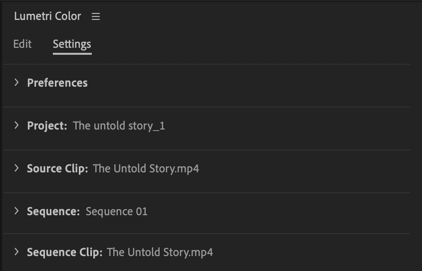 Color Manager in Premiere Pro